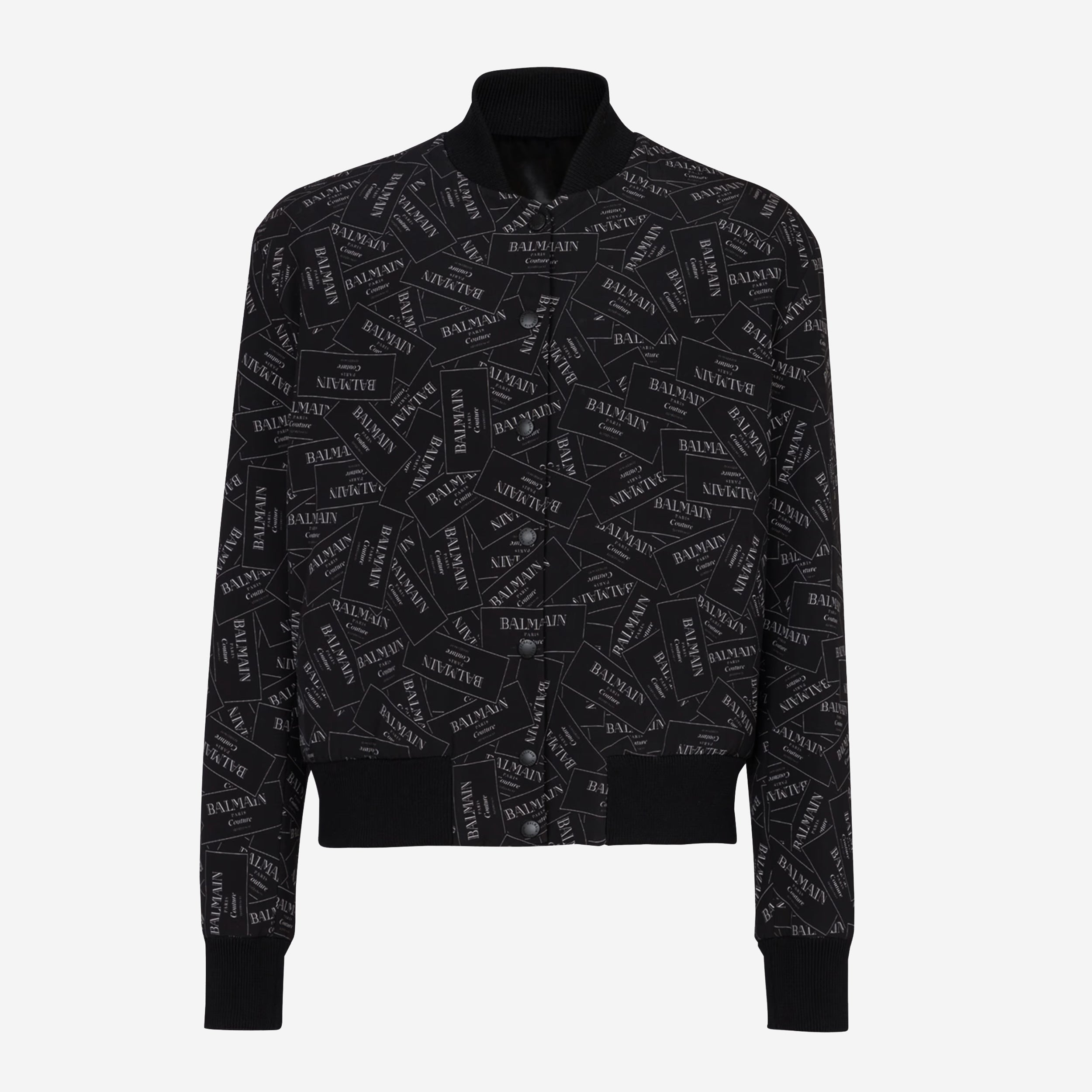 Balmain Printed Balmain Label Bomber Jacket – ZAP