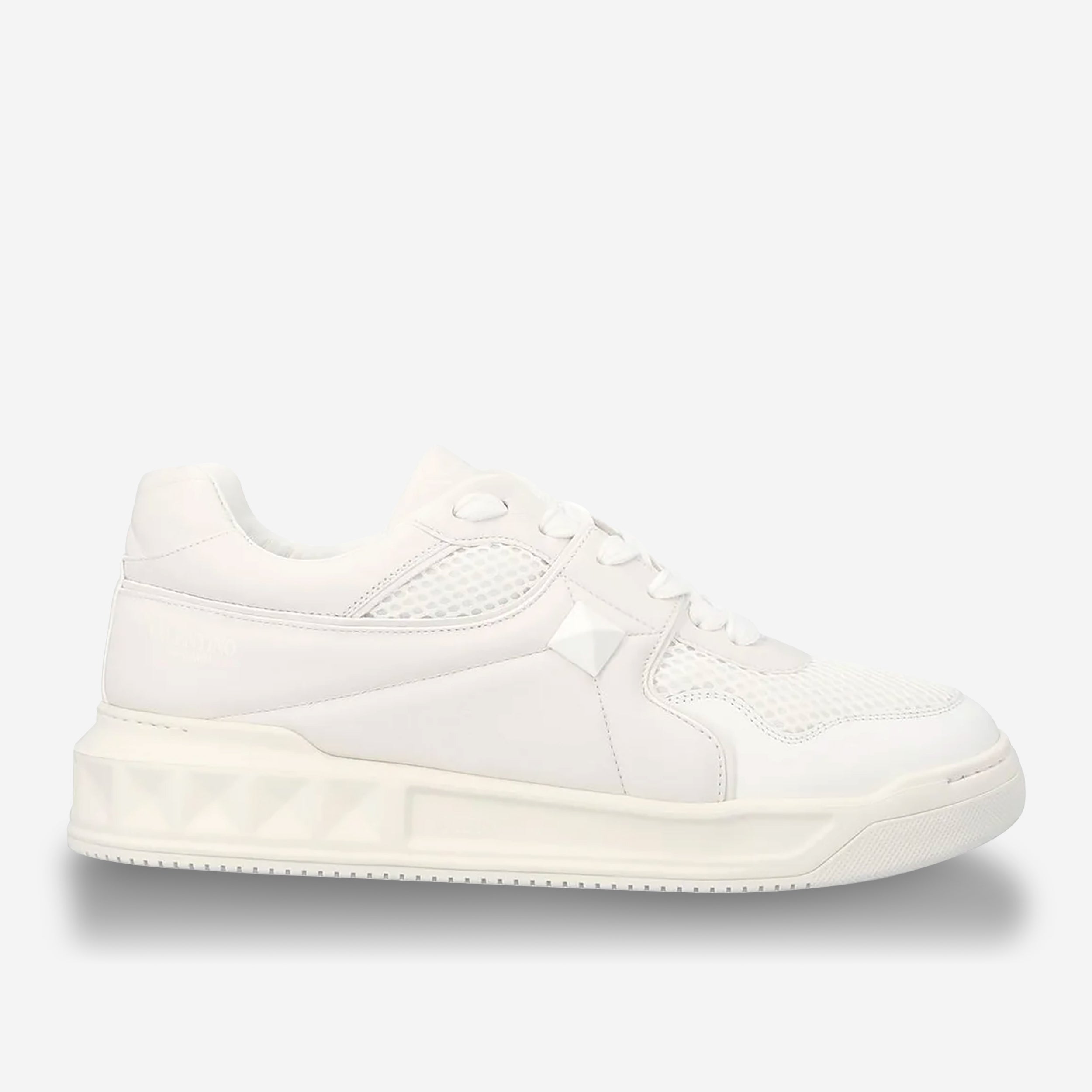 Valentino Garavani One Stud Mesh And Nappa Leather Sneaker – ZAP
